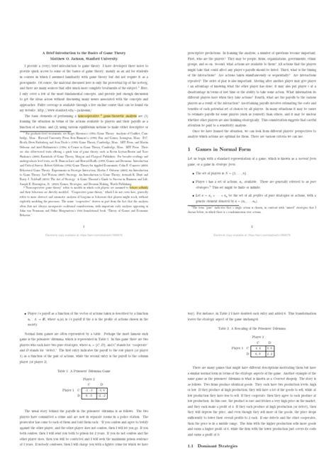 coursera reading pdf game theory mathematical economics