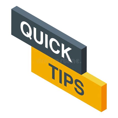Quick Tips Sign Representing Helpful And Important Information Stock