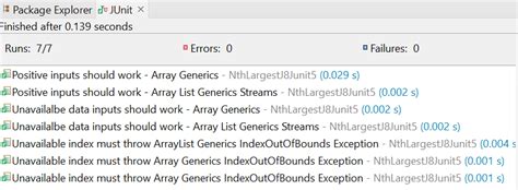 how to write junit test code in java for the for nth largest number function java ice breakers