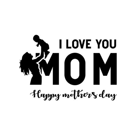 Te Quiero Mamá Citas Tipografía Letras Vector Premium