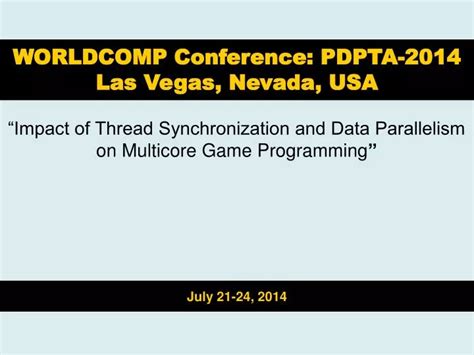 Ppt Impact Of Thread Synchronization And Data Parallelism On