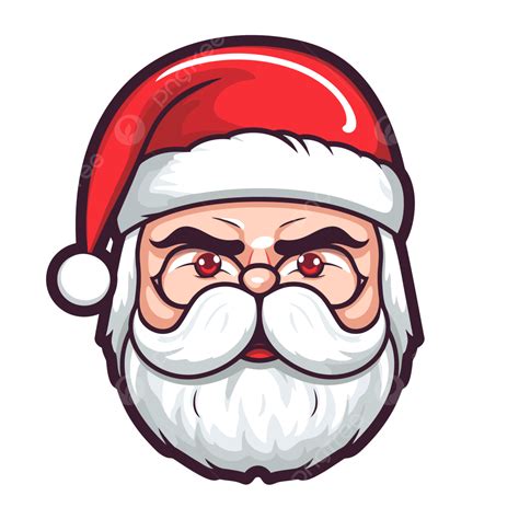 Gambar Clipart Muka Santa Comel Muka Marah Kartun Santa Claus Vektor