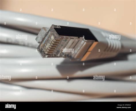 RJ45 Ethernet Plug Stock Photo Alamy