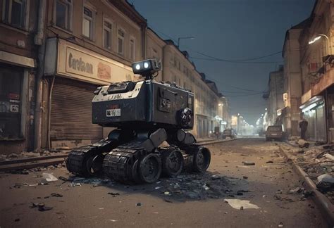 Premium Photo Robot Make Hard Work Transports Cleans Up Trash Garbage
