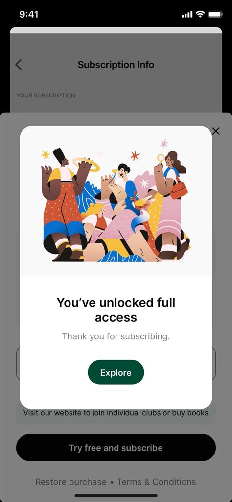 paywall and subscription ui from fable ios app in 2024 design reference