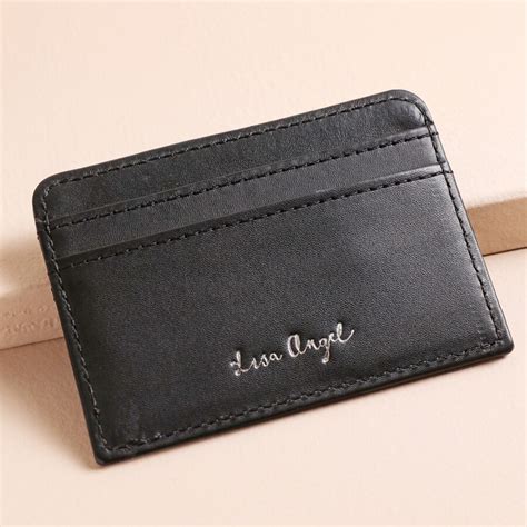 Personalised Mens Leather Card Holder Accessories Lisa Angel