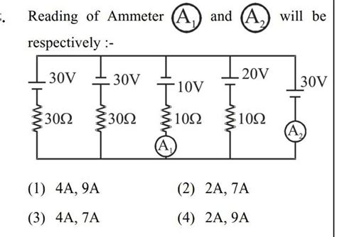 Reading Of Ammeter Respectively Filo
