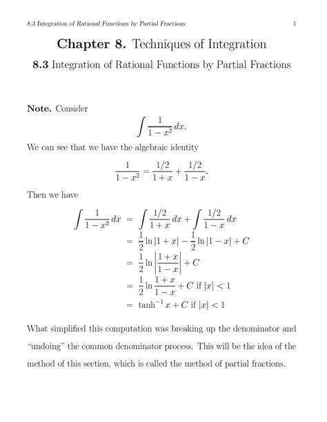 6 Solved Problems On Rational Functions By Partial Fractions Math
