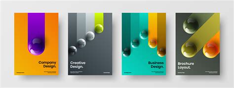 깨끗한 3d 구 연례 보고서 일러스트 구성 기하학적 회사 커버 벡터 디자인 개념 번들 A4 용지에 대한 스톡 벡터 아트 및 기타 이미지 A4 용지 개체 그룹 고급