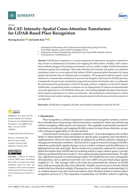 Pdf Is Cat Intensityspatial Cross Attention Transformer For Lidar