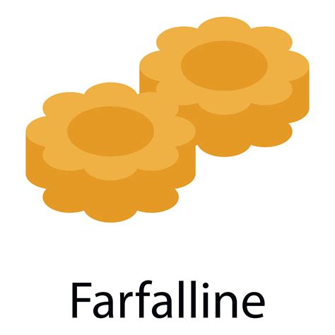 Farfalline Pasta Icon Isometric Style 15378544 Vector Art At Vecteezy