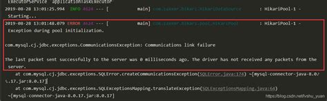 1088 Springboot启动报错：hikaripool 1 Exception During Pool