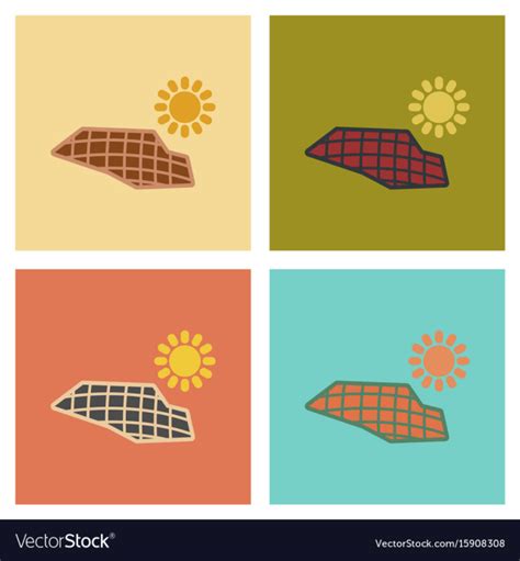 Free Assembly Flat Icons Nature Solar Panels Vector Image Nohatcc