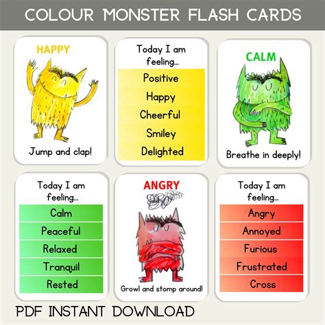 Colour Monster Free Printables Pl
