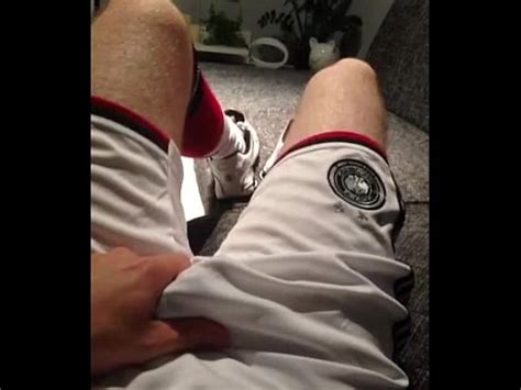 Footballer Jerking In DFB Germany Soccer Outfit Nike Shox Airmax