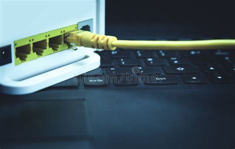 Wi Fi Router Laptop Stock Image Image Of Workspace