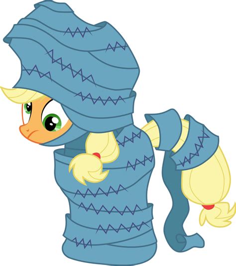 Applejack Dizzy And Wrapped Up By Cloudyglow On Deviantart