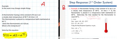 Solved А A Step Response 1st Order System Example In The