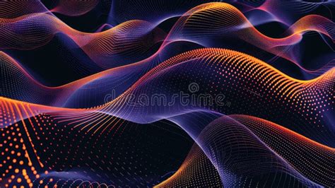 Abstract Digital Space Background With Neon Waves Artistic Patterns And Vibrant Colors Aig53m