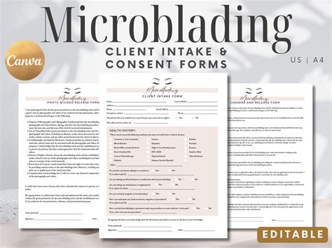 Microblading Bundle Formsmicroblading Formmicroblading Consent Form