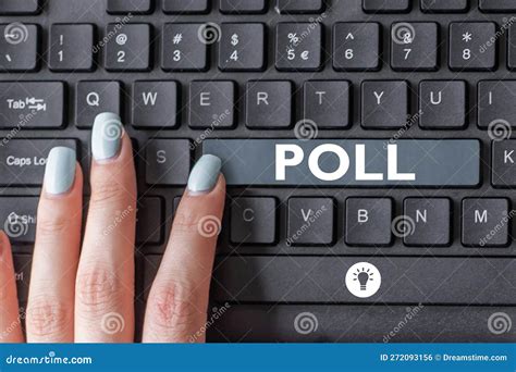 Text Sign Showing Poll Concept Meaning Record Of The Number Of Votes Cast In An Election