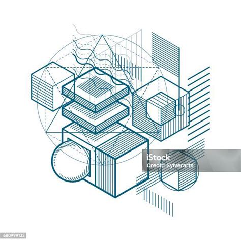 3d 선형 메쉬 형태와 인물 벡터 아이소메트릭 배경 추상적인 디자인 큐브 육각형 사각형 직사각형 및 다른 추상적인 요소 0명에