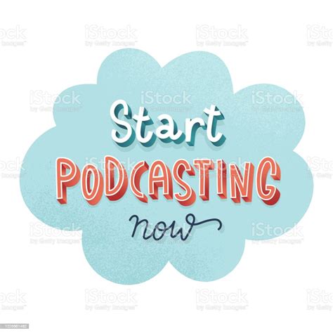 팟 캐스트 과정이나 학교에 대한 손으로 쓴 타이포그래피와 함께 레터링 배너를 팟 캐스트 시작 자체 제작 팟 캐스트 쇼 필기 낙서