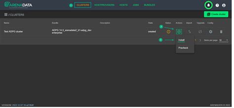 Установка кластера Adpg с помощью Adcm Online Adpg Arenadata Docs