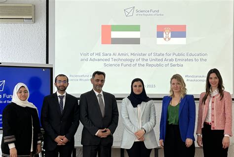 Her Excellency Sarah Al Amiri Visits Serbia To Discuss Cooperation In R