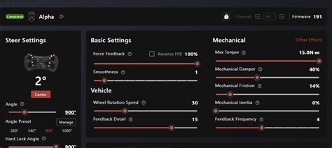 Simagic Alpha Settings R Iracing