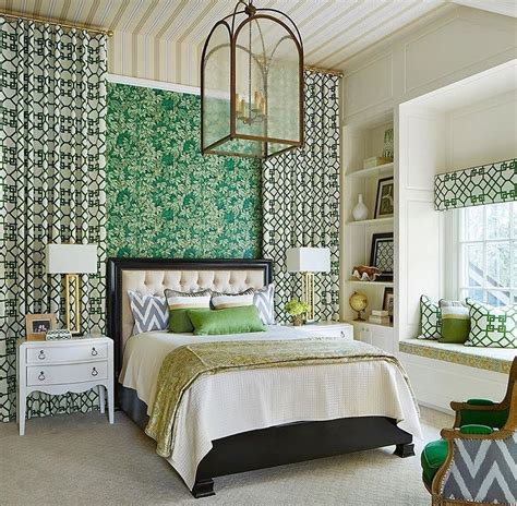 Modern Bedroom Wallpaper Green At Alexis Williams Blog