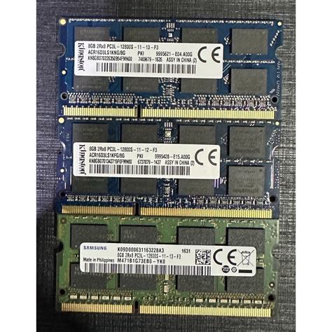 二手良品 Ddr3l 1600 低壓版本 金士頓 三星 雙面 8g 記憶體 筆記型電腦專用 蝦皮購物