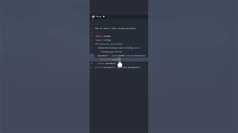 How To Create A Strong Password Using Python Youtube