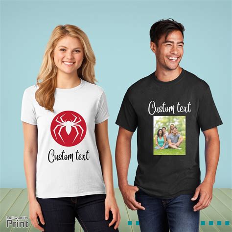 Custom T Shirt Print One Side Personalized Unisex Ready In 24hrs Fast