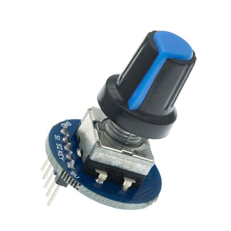 โมดูลตัวเข้ารหัสแบบหมุนสำหรับการพัฒนาเซ็นเซอร์อิฐ Arduino Ec11ฝาครอบโพเทนชิโอมิเตอร์แบบหมุนเสียง