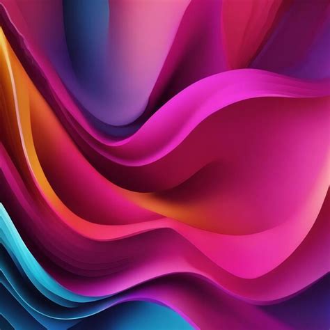 Premium Photo Wavy Geometric Background Trendy Gradient Shapes Compositionmodern Colorful Flow