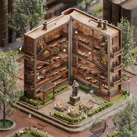 Instagram 3d Building Models Concept Architecture Isometric Design