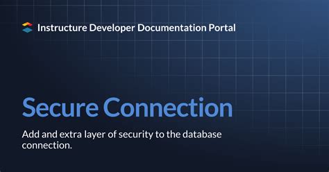 secure connection instructure developer documentation portal