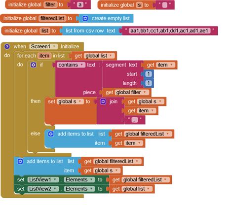 Listview Only Some Items From The List Mit App Inventor Help Mit App Inventor Community