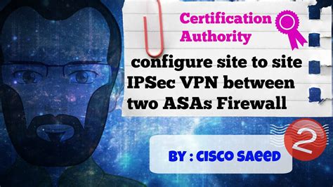 How To Configure Site To Site Ipsec Vpn Between Two Asas Firewall Certification Authority Part
