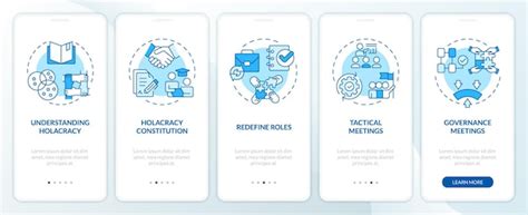 Premium Vector Strategy Implementing Blue Onboarding Mobile App Screen