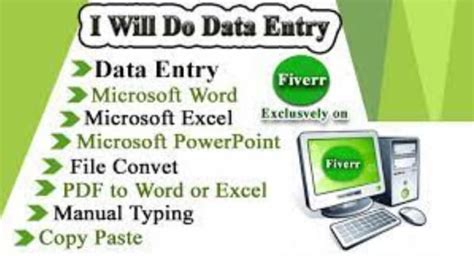 Do Ms Office Data Management And Typing With Dedication By