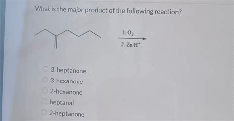 What Is The Major Product Of The Following
