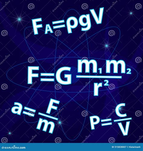 Physics Background With Formulas On Dark Blue Babe Education Presentation Your Web Site