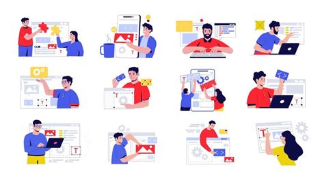 Premium Vector Software Development Characters People Working On