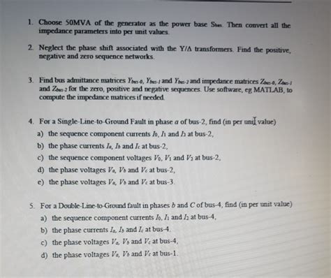 Solved ASSIGNMENT PROBLEMS Consider The Bus Power System Chegg