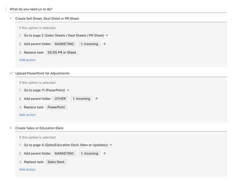 can i assign different work templates based on answers in the request