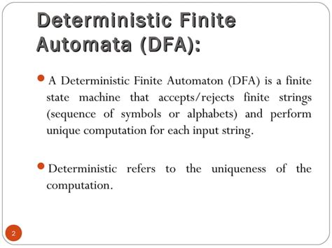 Finite automata | PPT | Programming Languages | Computing