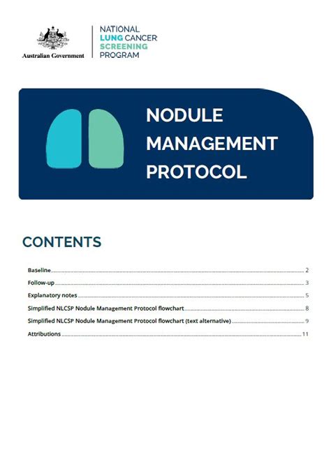 National Lung Cancer Screening Program Nodule Management Protocol