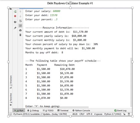 Program 1 Debt Paydown Calculator Write This